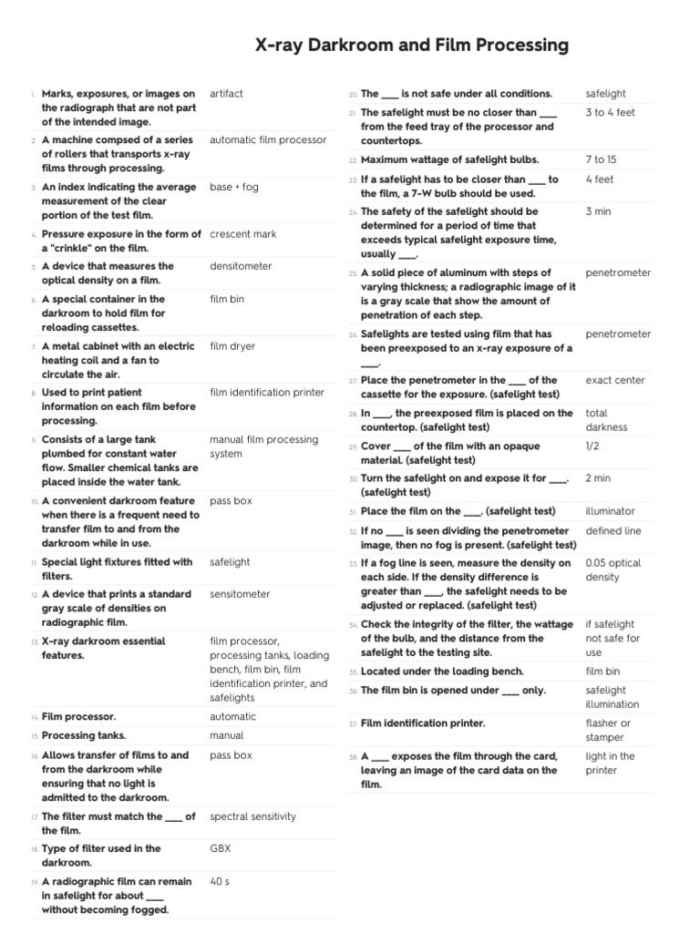 Darkroom and Film Process | PDF