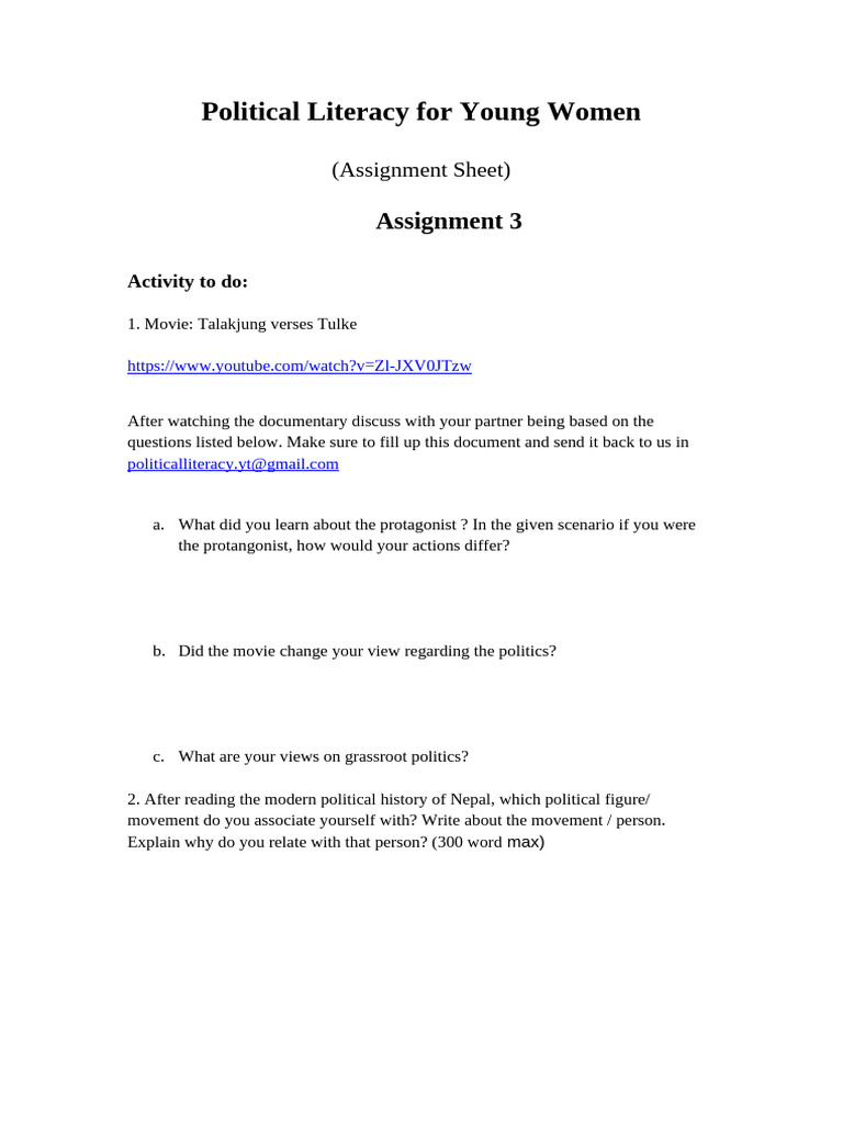 Assignment 3 | PDF