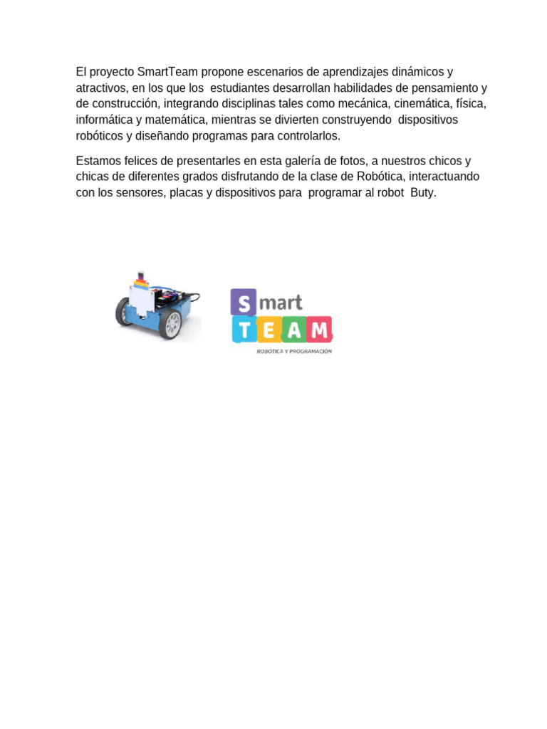 El Proyecto SmartTeam Propone Escenarios de Aprendizajes Dinámicos y Atractivos | PDF