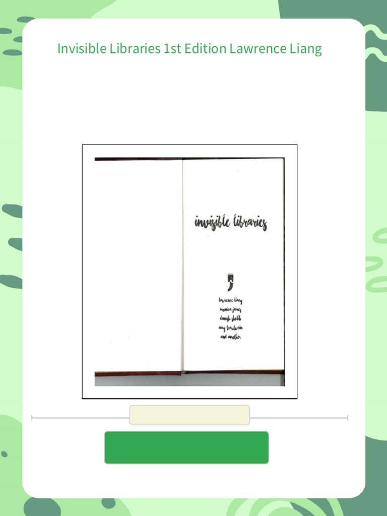 Invisible Libraries 1st Edition Lawrence Liang - The Full Ebook Set Is ...
