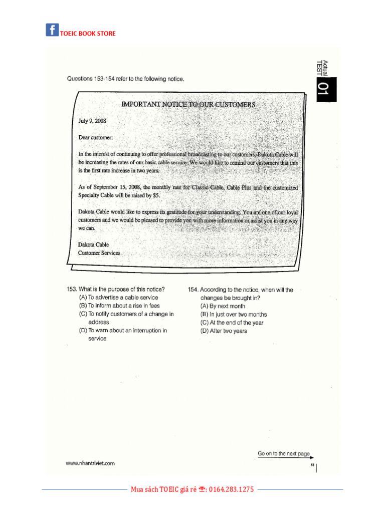 Sách Tomato TOEIC Compact Part 7 (2) - 52-78 | PDF