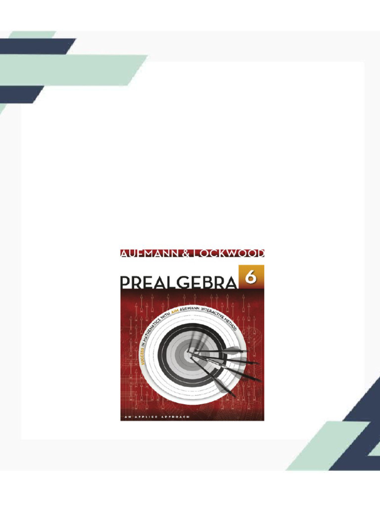 (Ebook) Prealgebra: An Applied Approach by Richard N. Aufmann, Joanne ...