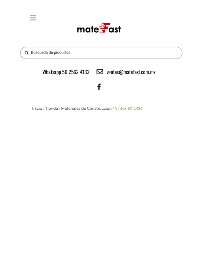 Vintex 6X12X24 - Materiales De Construccion Matefast | PDF | Sector secundario de la economía ...