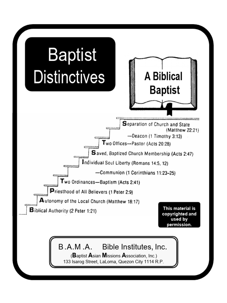 7 - Baptist Distinctives | PDF | Baptism | Christian Church