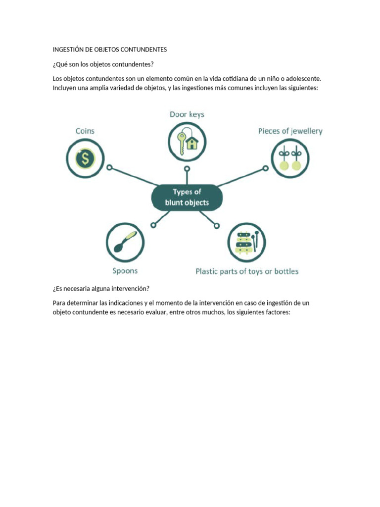 Ingestión de Objetos Contundentes | PDF | Endoscopia | Medicamentos con ...