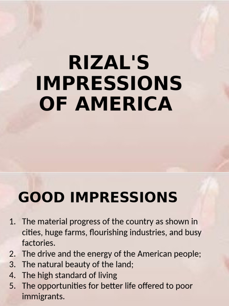 RIZAL'S IMPRESS-AdrianBiton | PDF