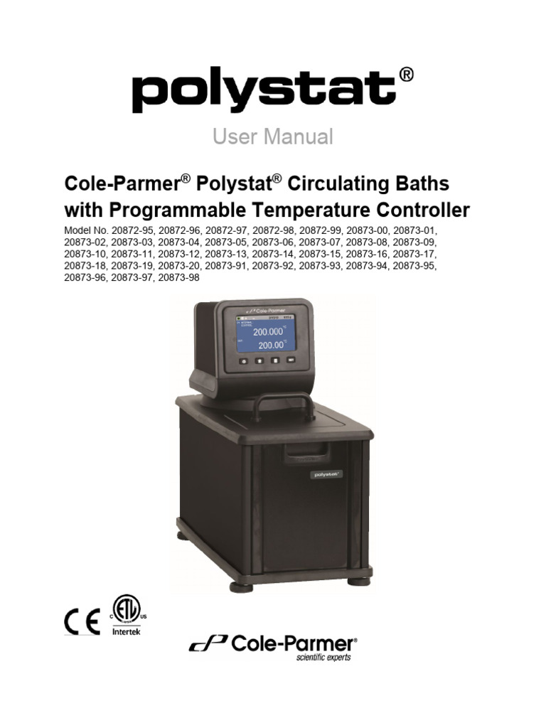 1065y25 Man e Polystat Programmable | PDF | Refrigeration | Thermometer