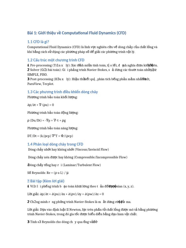 CFD Bai 1 Gioi Thieu | PDF