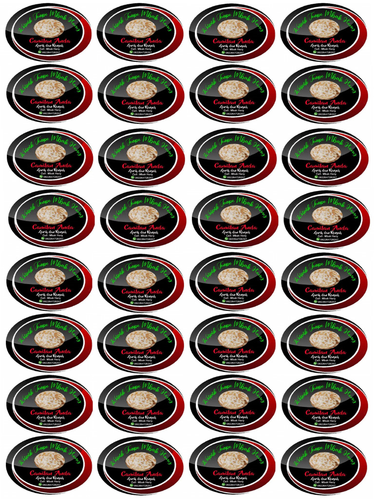 Label Kripik Tempe Baru | PDF