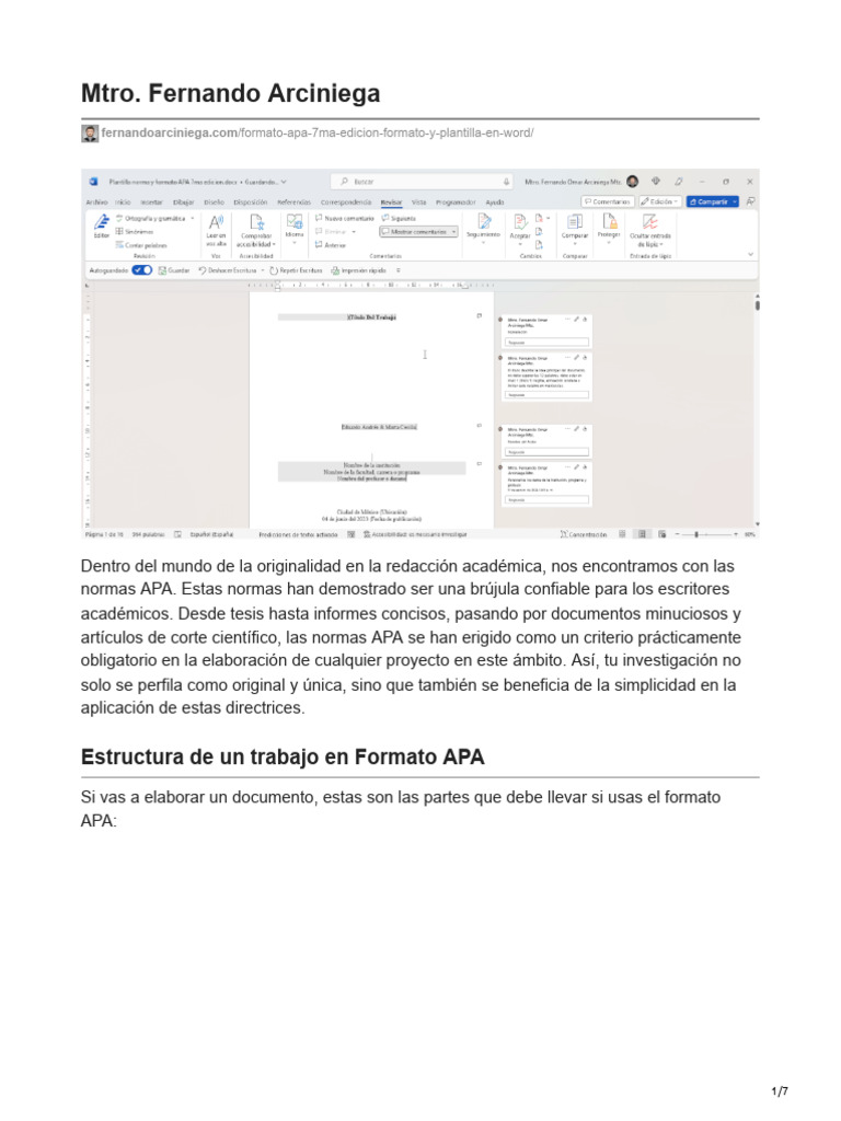 Mtro Fernando Arciniega | PDF | Estilo apa