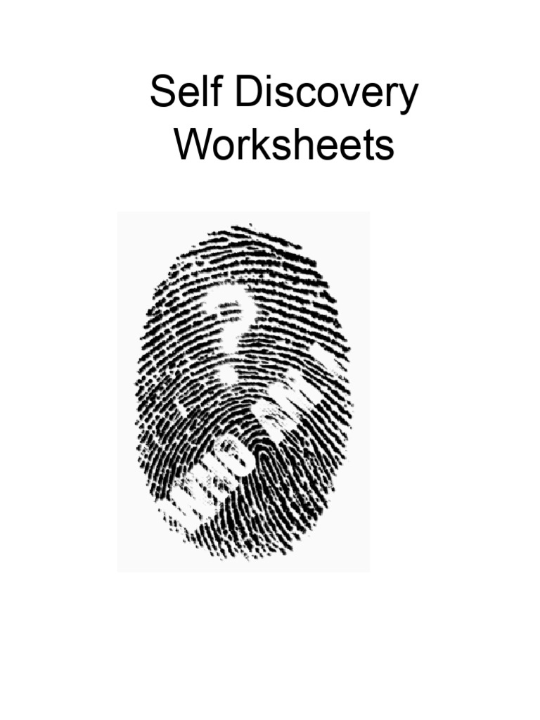 Self Discovery Worksheets | PDF