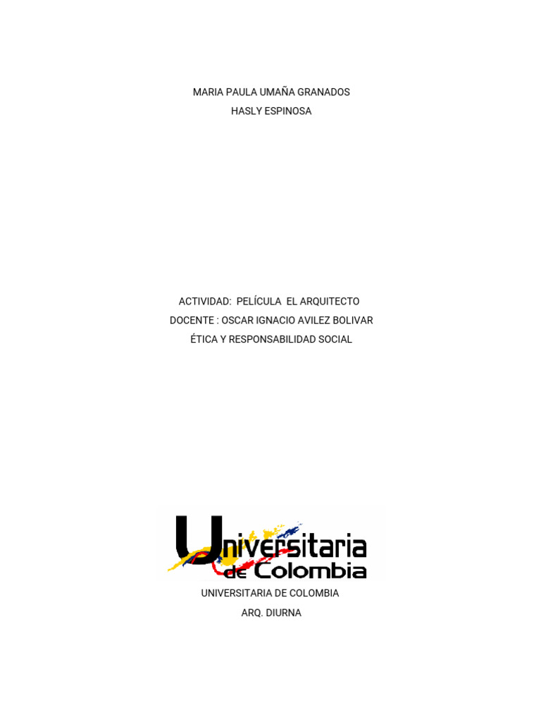 Actividad Paula Umaña y Hasly | PDF | Arquitecto | Sustentabilidad
