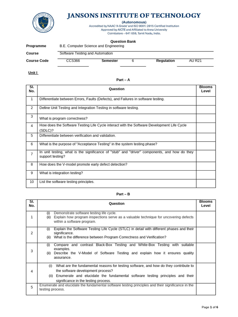 CCS366 - Software Testing and Automation_QB_EVEN_AY_24_25 _ Completed ... CCS366 - Software Testing and Automation_QB_EVEN_AY_24_25 _ Completed ...