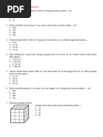Soal PG Matematika Kelas 6 Kubus Dan Balok 30 Soal | PDF