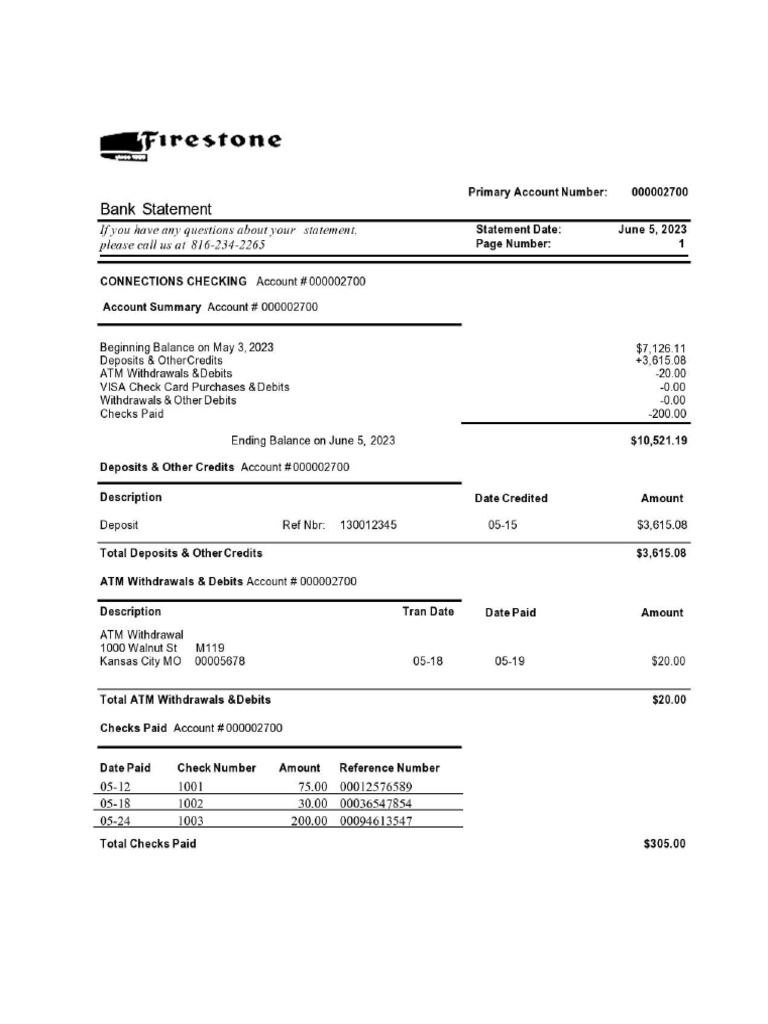 Firestone Statement | PDF