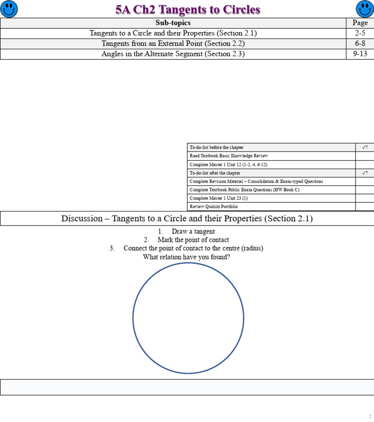 5A Ch2 Tangents to Circles-1 | PDF