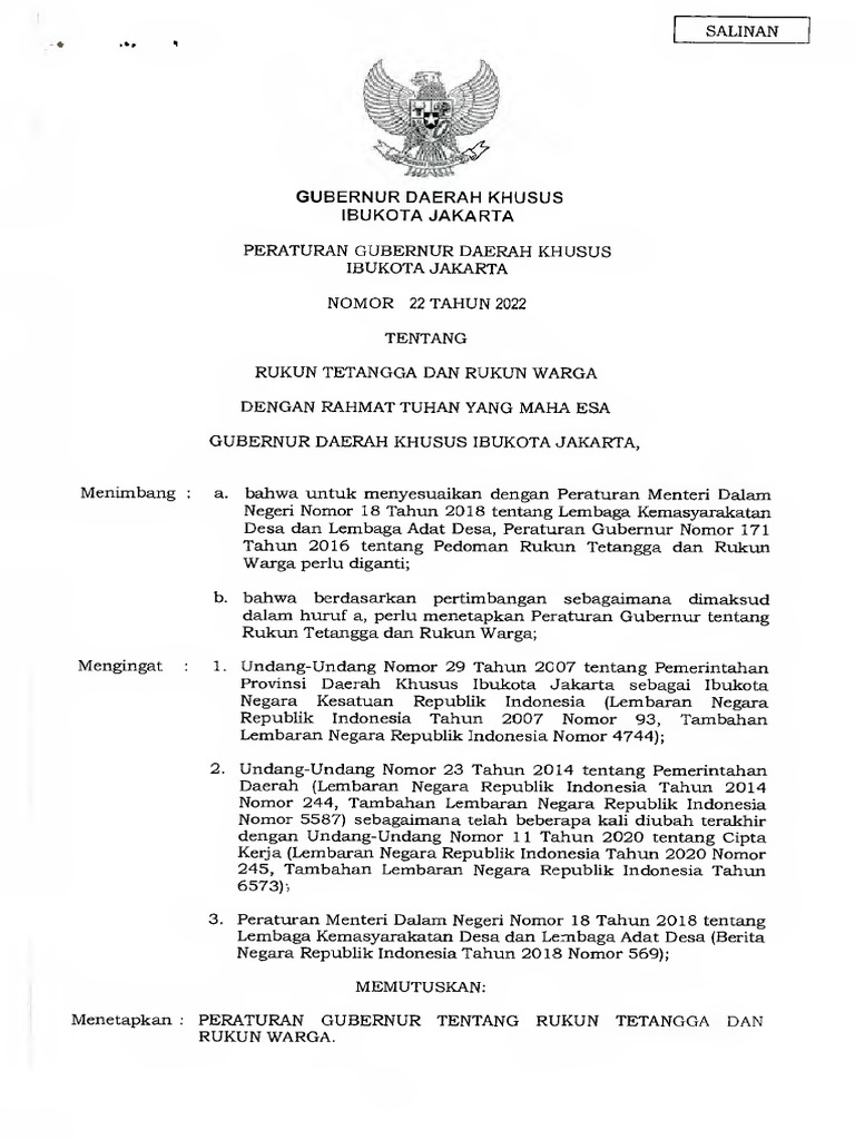 Pergub No. 22 Tahun 2022-Pages-1 | PDF