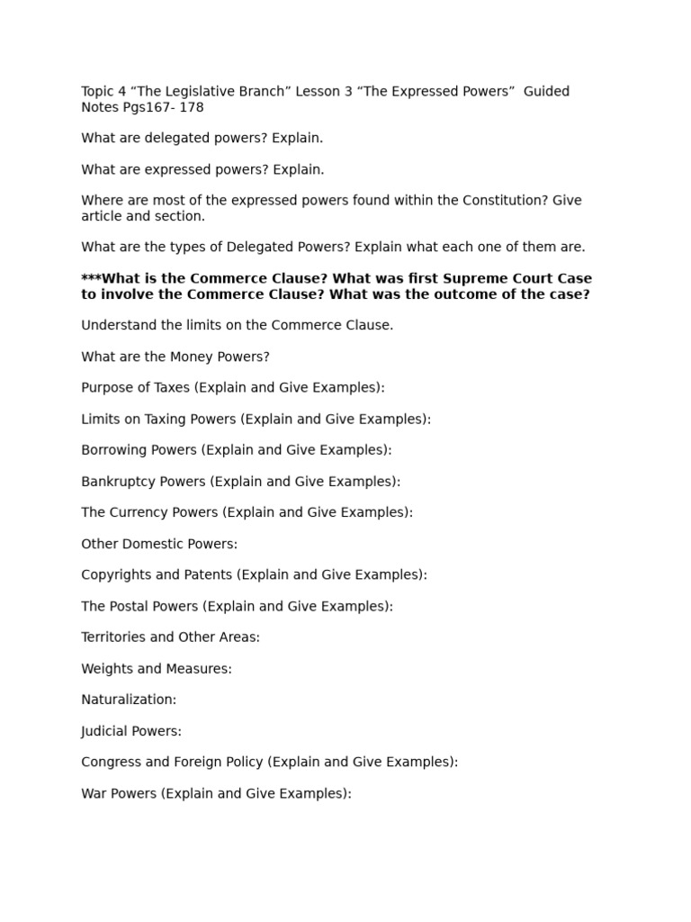 Topic 4 Lesson 3 Guided Notes SEM 2 - 3475008 | PDF