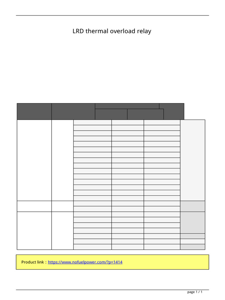 LRD Thermal Overload Relay | PDF | Relay | Insulator (Electricity)