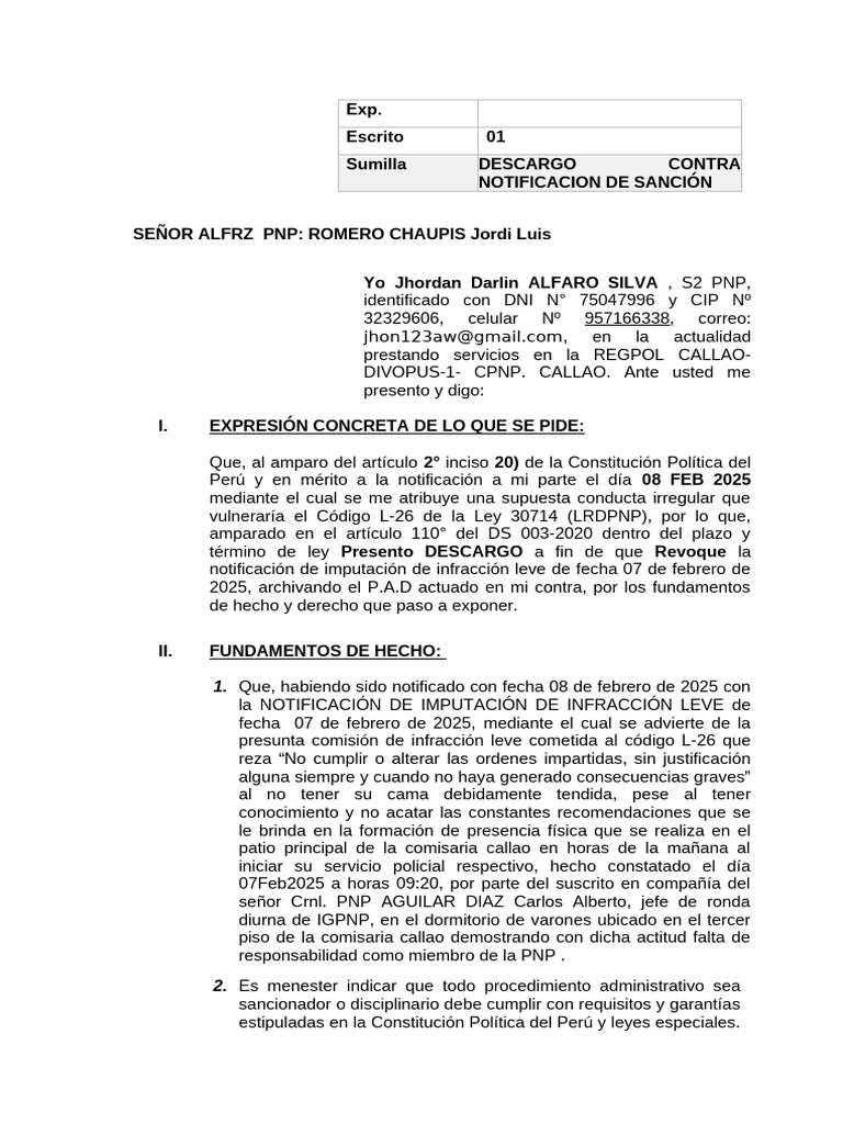 Deacargo L-26 Jhordan | PDF | Justicia | Crimen y violencia