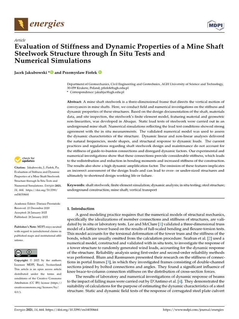 Evaluation of Stiffness and Dynamic Properties of | PDF | Force ...
