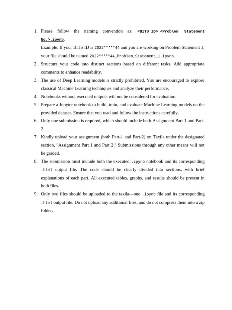 Assignment Submission Guidelines | PDF