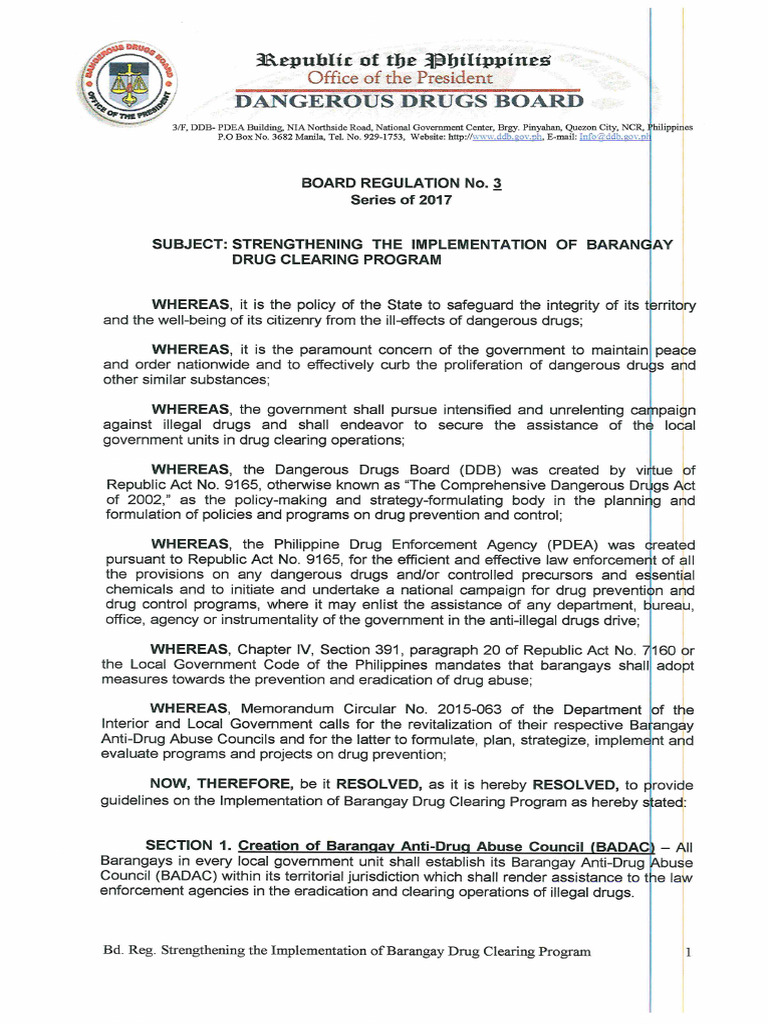 2017-Board Regulation No. 3 - Strengthening The Implementation of ...