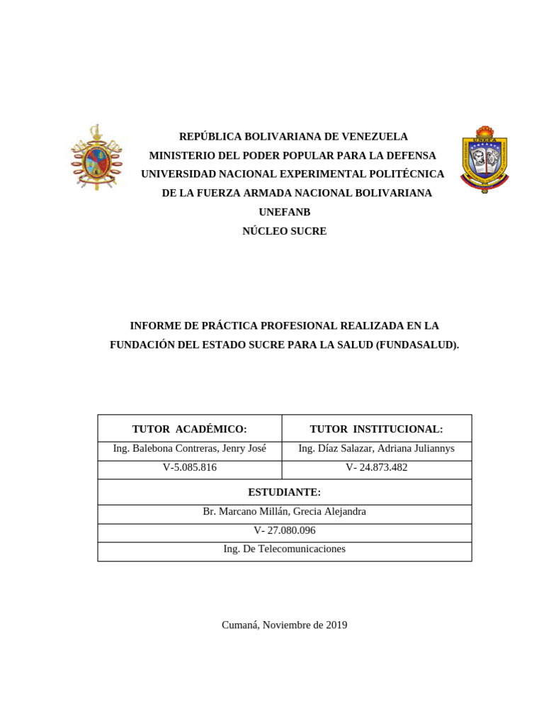 Informe de Pasantias Grecia APA | PDF | Telecomunicaciones | Tecnología de información y ...