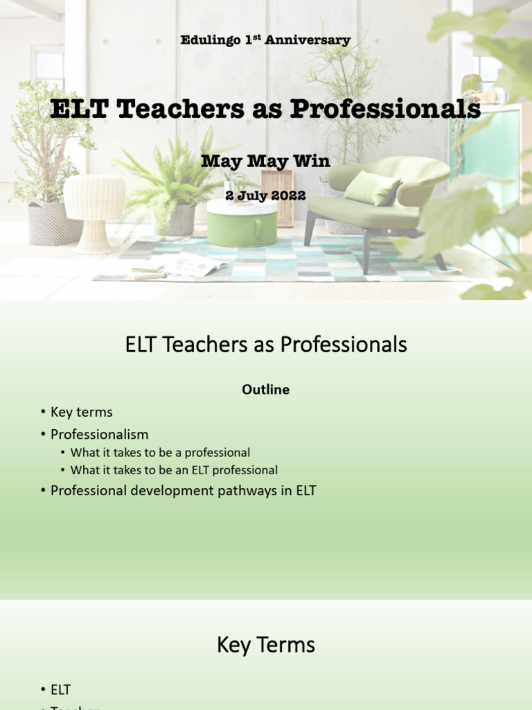ELT Teachers As Professionals | PDF | English As A Second Or Foreign ...