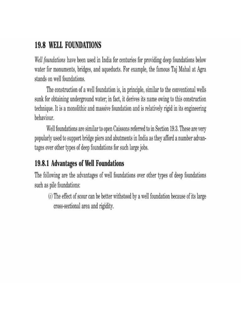 Mod 5 Well Foundation | PDF