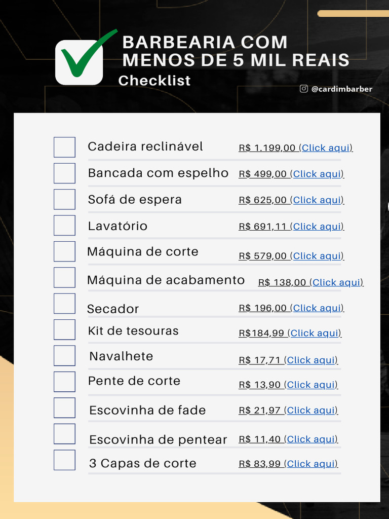 Check List Barbearia | PDF