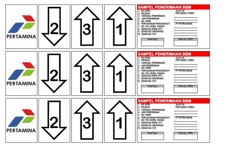 Sampel Penerimaan Bbm 104 Pertamax Turbo | PDF