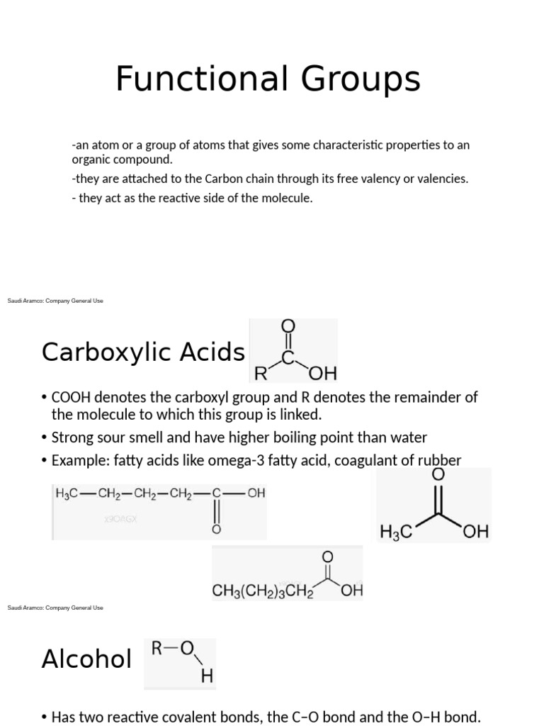 Functional Groups | PDF | Carboxylic Acid | Functional Group