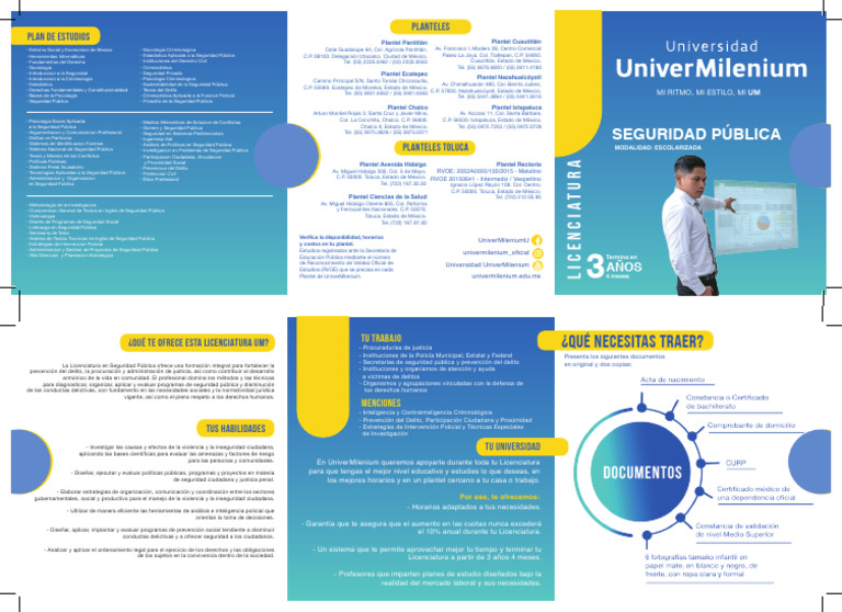 Triptico Um Seguridad Publica - Compressed | PDF | Prevención del crimen | Valores