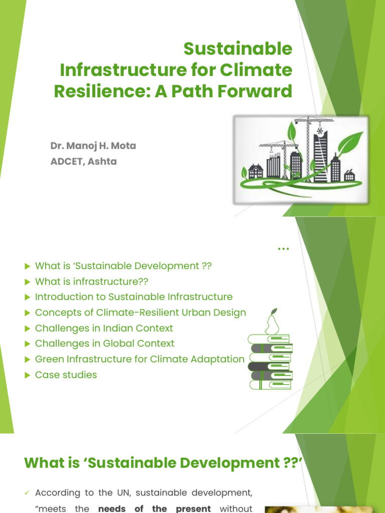 Sustainable Infrastructure for Climate Resilience | PDF ...