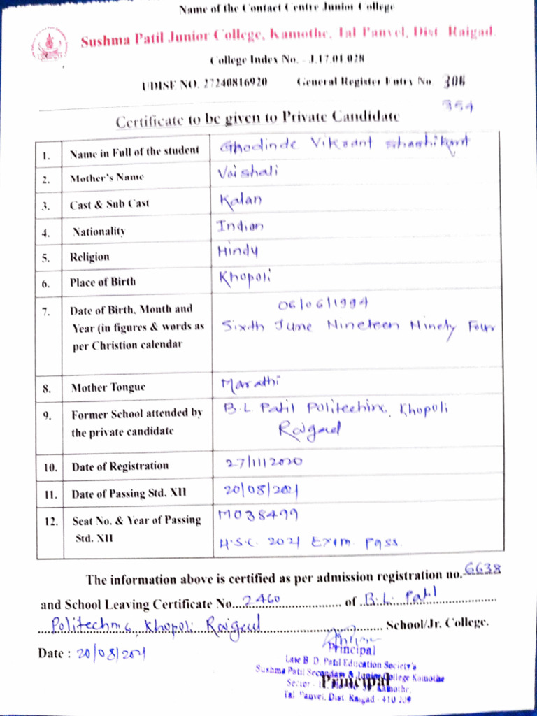 SSLC Mark | PDF