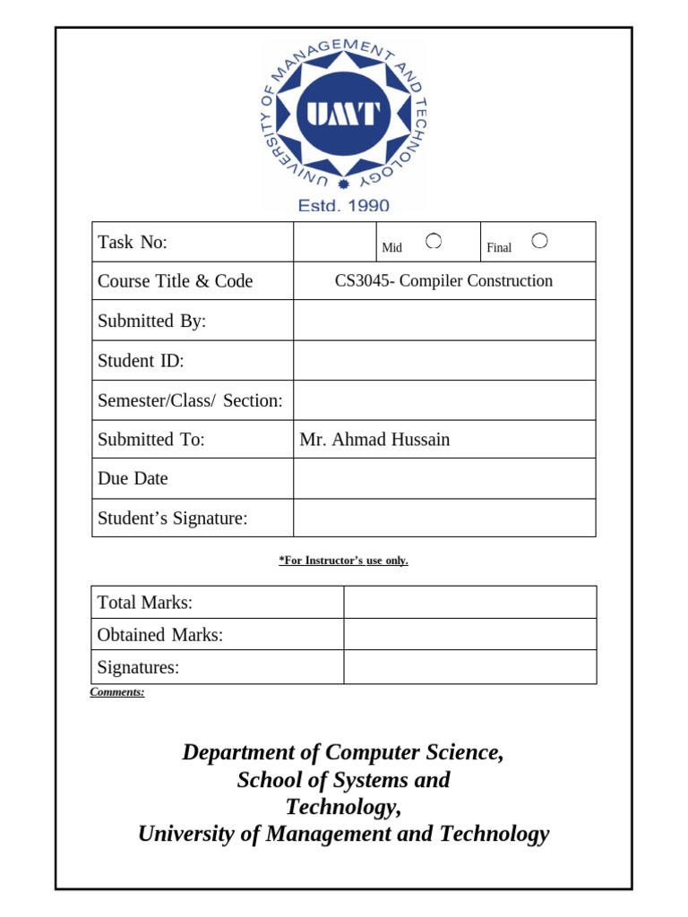 Assignment Title Page | PDF