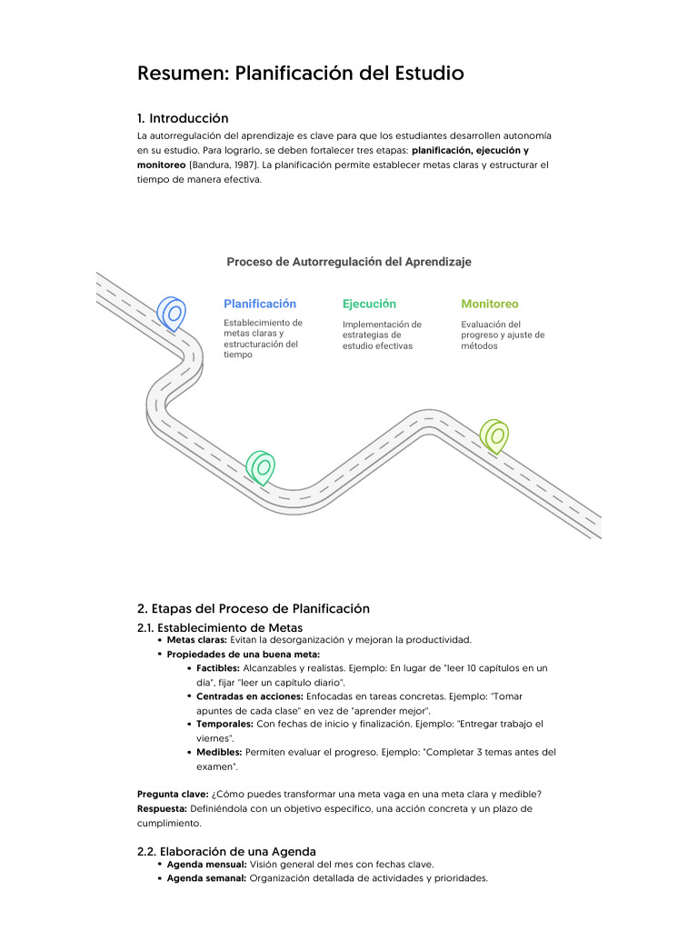 M1-P1-Resumen - Planificación Del Estudio | PDF | Planificación | Autorregulación emocional