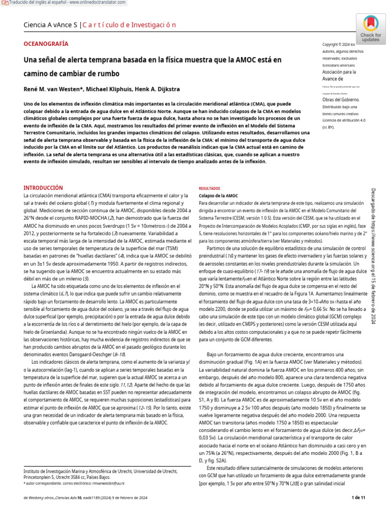 AMOC-warning Signals - En.es | PDF | Geografía Física | Ciencias de la ...