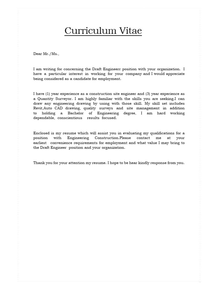 Naw Chit Sandar Tun (Draft Engineer) | PDF | Civil Engineering