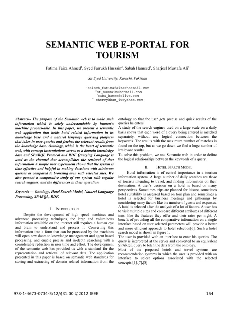 Semantic Web E-Portal For | PDF | Semantic Web | Information Retrieval