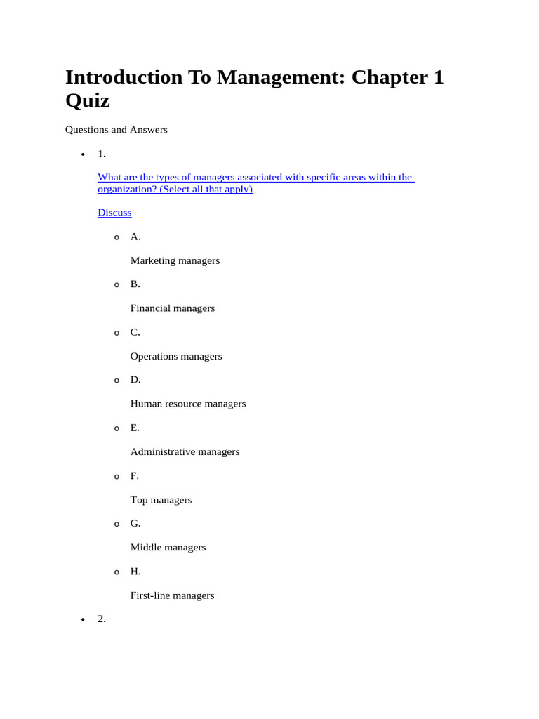 1 Introduction To Management | PDF | Decision Making | Attitude ...