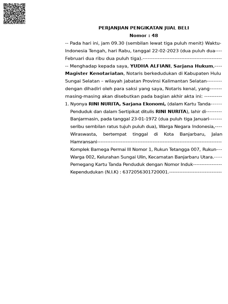 Contoh PPJB | PDF