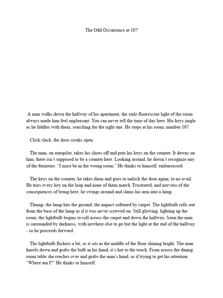 The Odd Occurrence at 107 | PDF | Shower