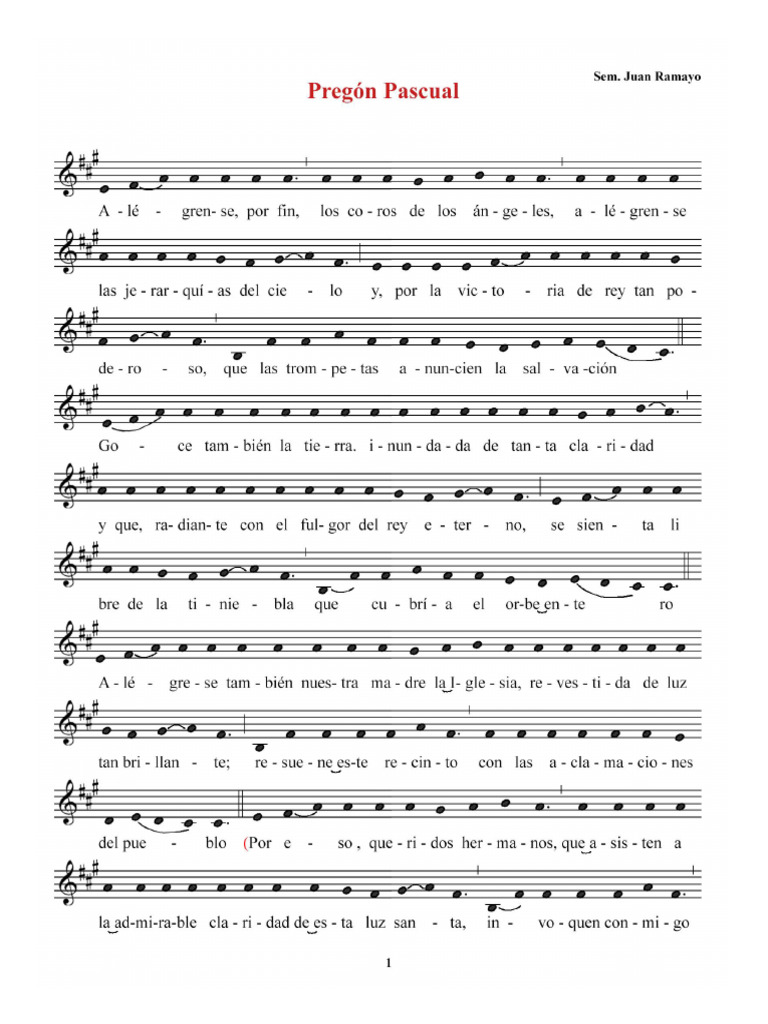 Pregón Pascual en LA Mayor | PDF