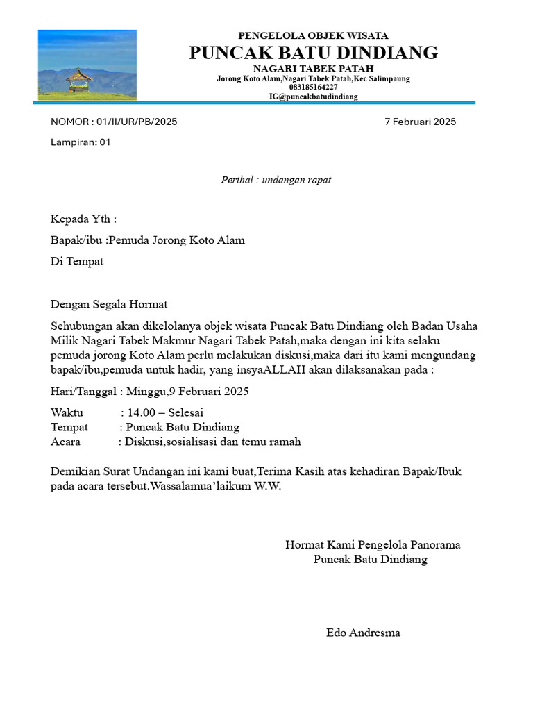 undangan rapat | PDF