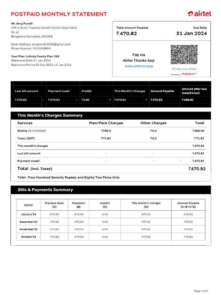 Mobile Bills | PDF