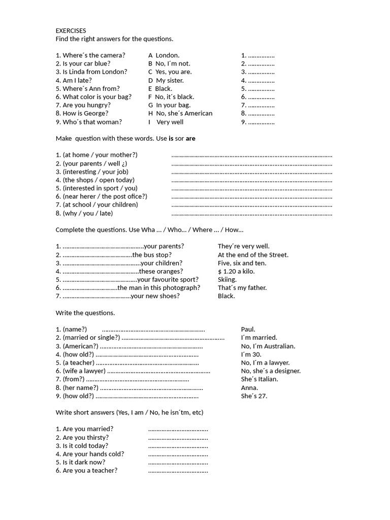 EXERCISES 1° Grade - Secundary | PDF
