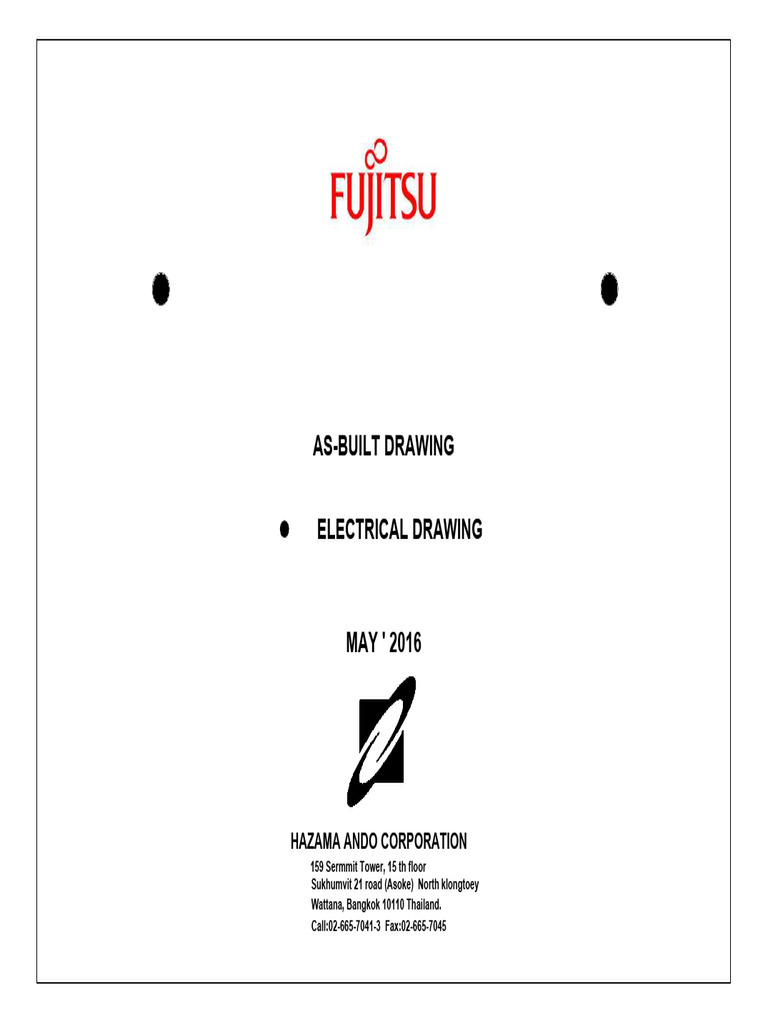 Electrical Drawing for Fujitsu Project | PDF