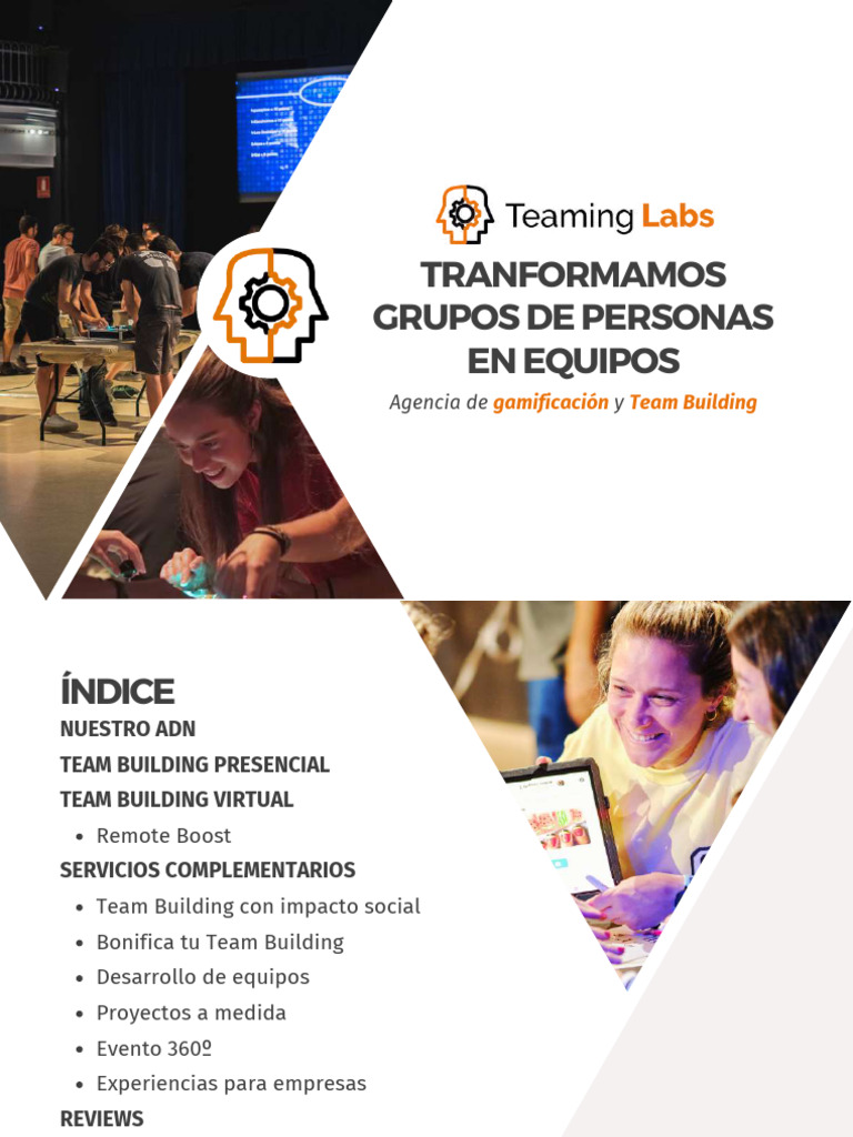 Catalogo Teaming Labs 2025 | PDF | Team Building | Aplicación movil